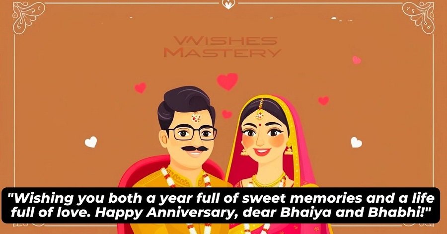 220+ Heartfelt Wedding Anniversary Wishes for Bhaiya Bhabhi - Pozy Magazine